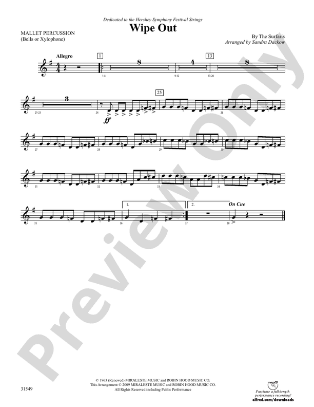 Wipe Out: Mallets: Mallets Part - Digital Sheet Music Download