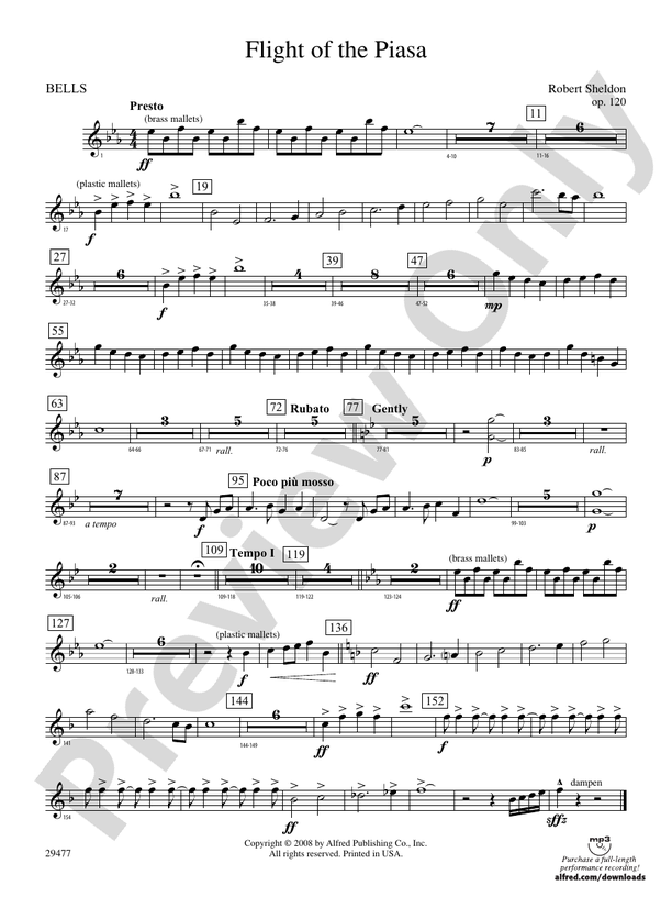 Flight of the Piasa: Bells: Bells Part - Digital Sheet Music Download