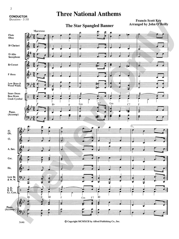 Three National Anthems (Star Spangled Banner, O Canada!, America/God ...