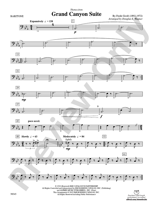 Grand Canyon Suite, Themes from: Baritone B.C.: Baritone B.C. Part ...