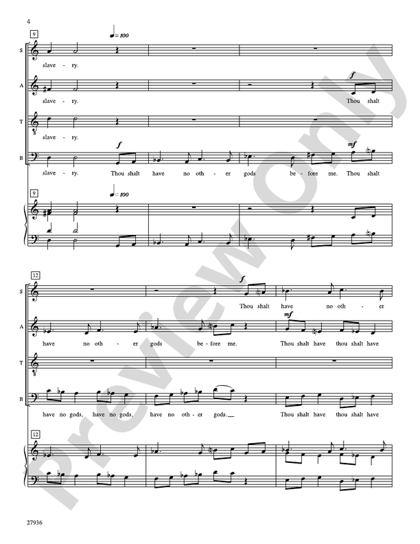 The Commandments: SSAATTBB Choral Octavo: Dave Brubeck - Digital Sheet ...