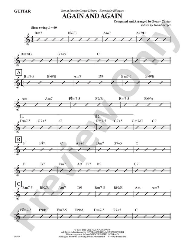 Again and Again: Guitar: Guitar Part - Digital Sheet Music Download
