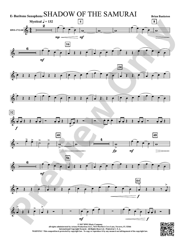 Shadow of the Samurai: E-flat Baritone Saxophone: E-flat Baritone ...