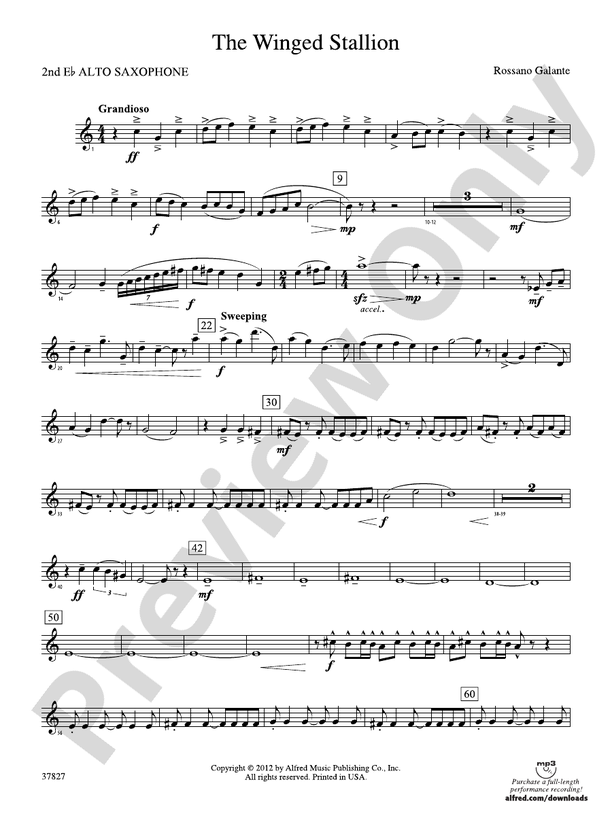 The Winged Stallion: 2nd E-flat Alto Saxophone: 2nd E-flat Alto ...
