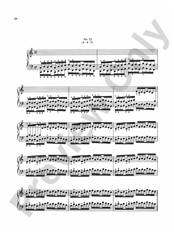 Hanon: The Virtuoso Pianist (Complete): No. 22 Part - Digital Sheet Music Download