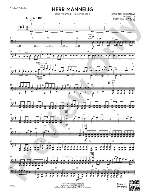 Herr Mannelig: Cello: Cello Part - Digital Sheet Music Download