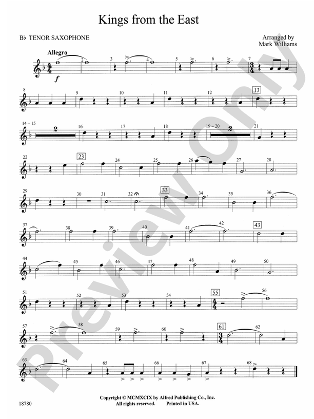 Kings from the East: B-flat Tenor Saxophone: B-flat Tenor Saxophone ...