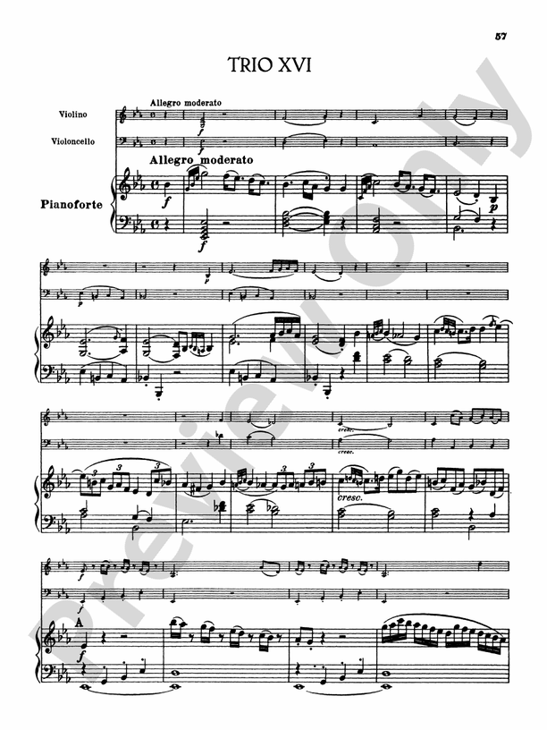 Haydn: Piano Trios, Volume III (Nos. 13-17): Piano Trio No. 16, in E flat Major (Piano) Part ...