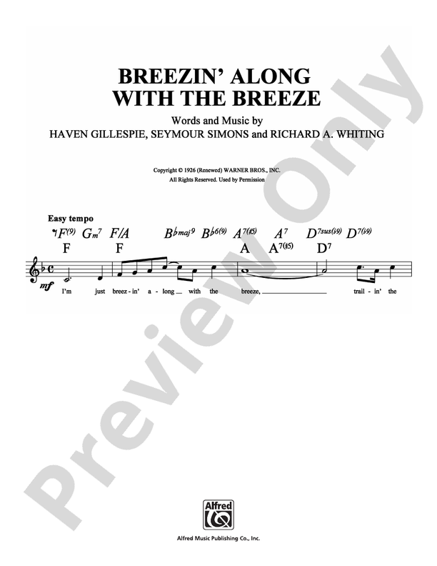 Breezin' Along with the Breeze: Lead Sheet: Haven Gillespie - Digital ...