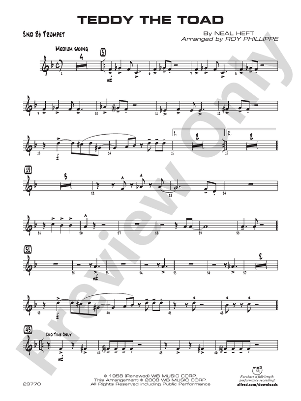 Teddy the Toad: 2nd B-flat Trumpet: 2nd B-flat Trumpet Part - Digital ...