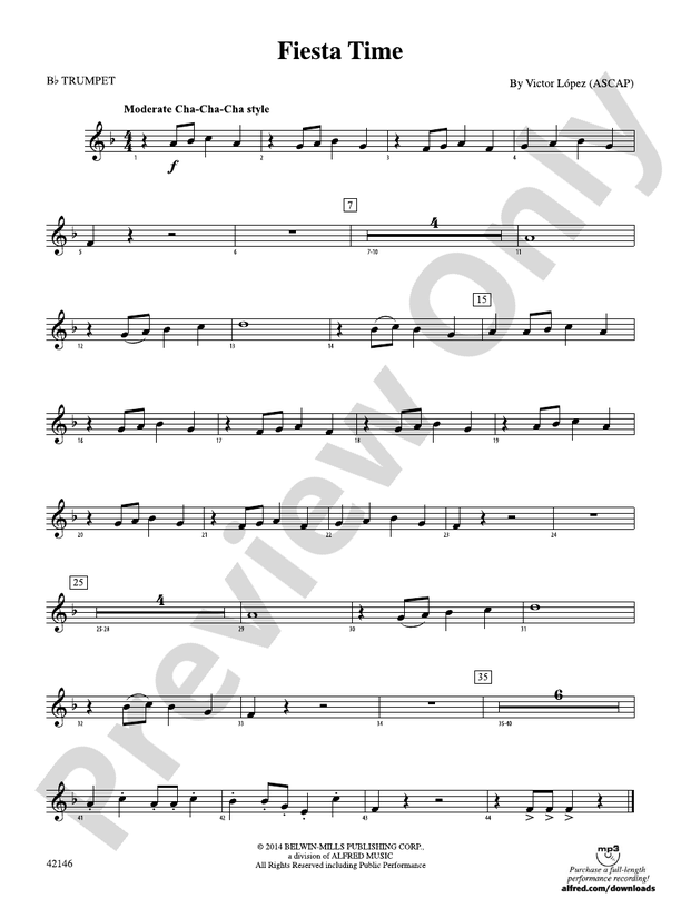 Fiesta Time: 1st B-flat Trumpet: 1st B-flat Trumpet Part - Digital ...