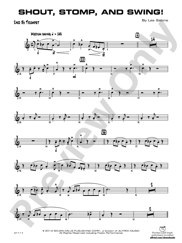 Shout, Stomp, and Swing!: 2nd B-flat Trumpet: 2nd B-flat Trumpet Part ...
