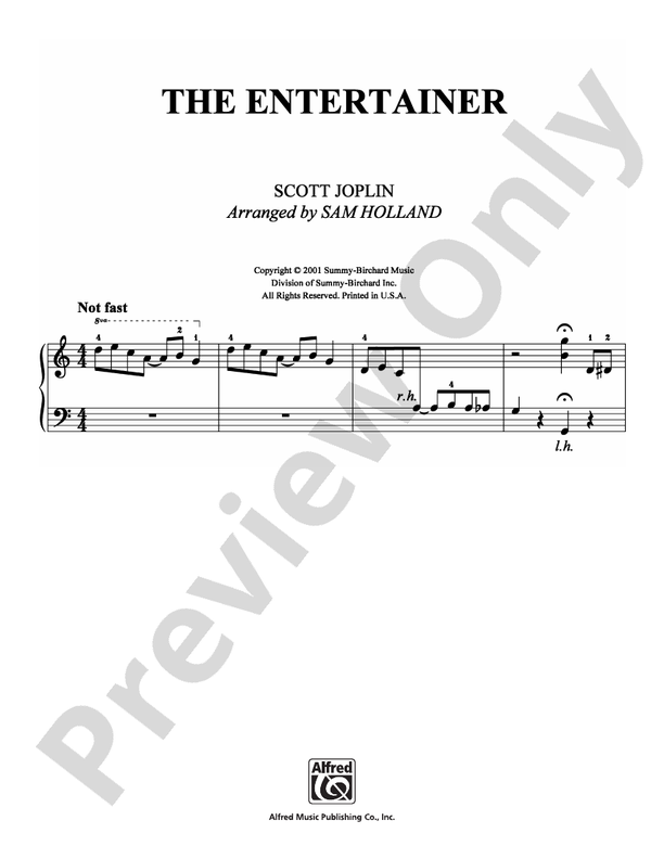 The Entertainer: Easy Piano: Scott Joplin - Digital Sheet Music Download