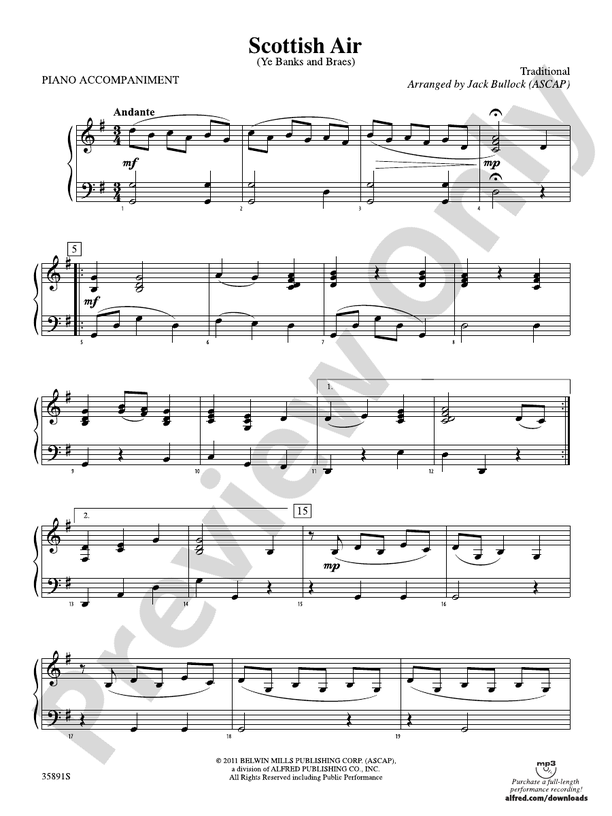 Scottish Air: Piano Accompaniment: Piano Accompaniment Part - Digital ...
