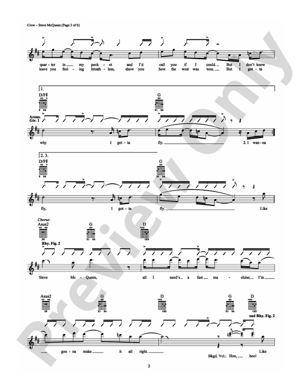 Steve McQueen: Guitar TAB: Sheryl Crow - Digital Sheet Music Download