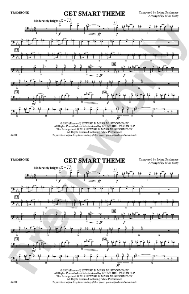 Get Smart Theme: 1st Trombone: 1st Trombone Part - Digital Sheet Music ...