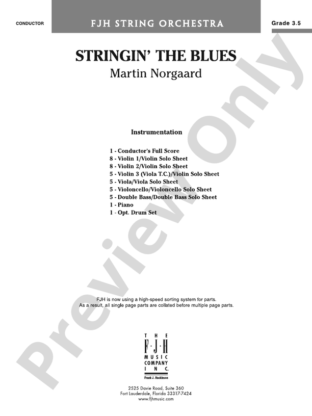 Stringin' the Blues: Score: String Orchestra Score: Martin Norgaard ...
