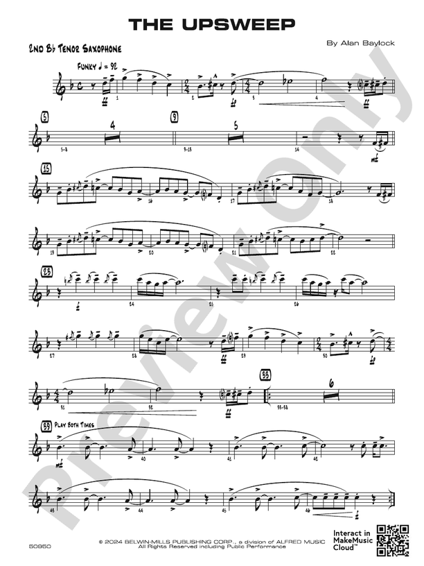 The Upsweep: 2nd B-flat Tenor Saxophone: 2nd B-flat Tenor Saxophone ...