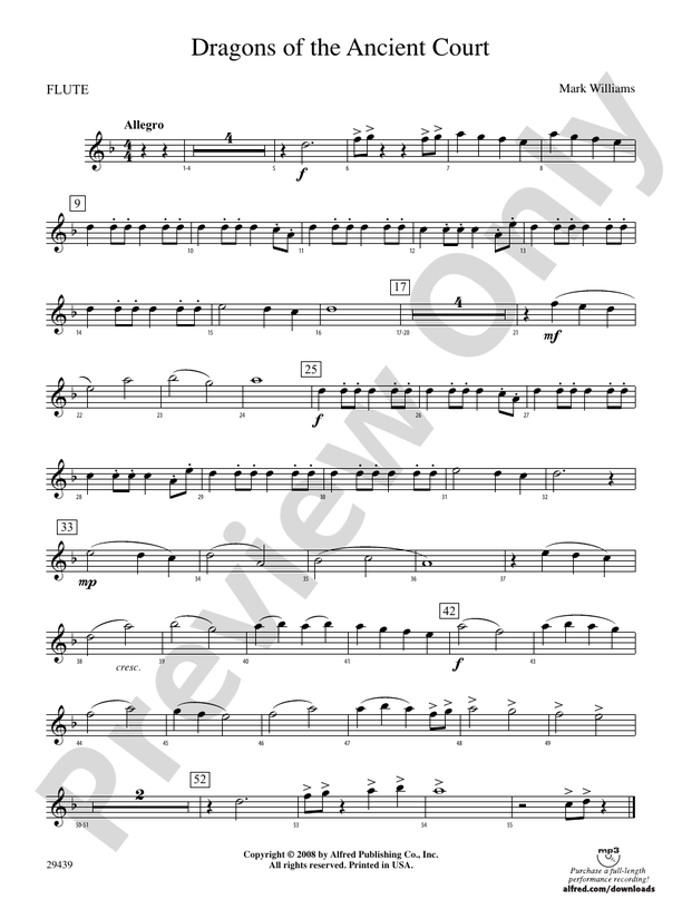 Dragons of the Ancient Court: Flute: Flute Part - Digital Sheet Music ...