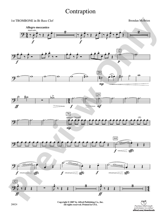 Contraption: (wp) 1st B-flat Trombone B.C.: (wp) 1st B-flat Trombone B ...
