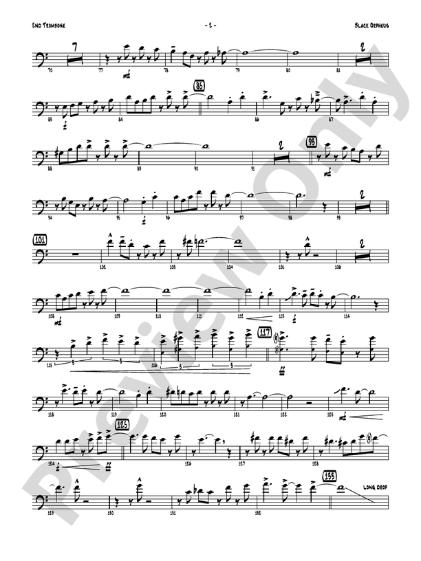Black Orpheus: 2nd Trombone: 2nd Trombone Part - Digital Sheet Music Download