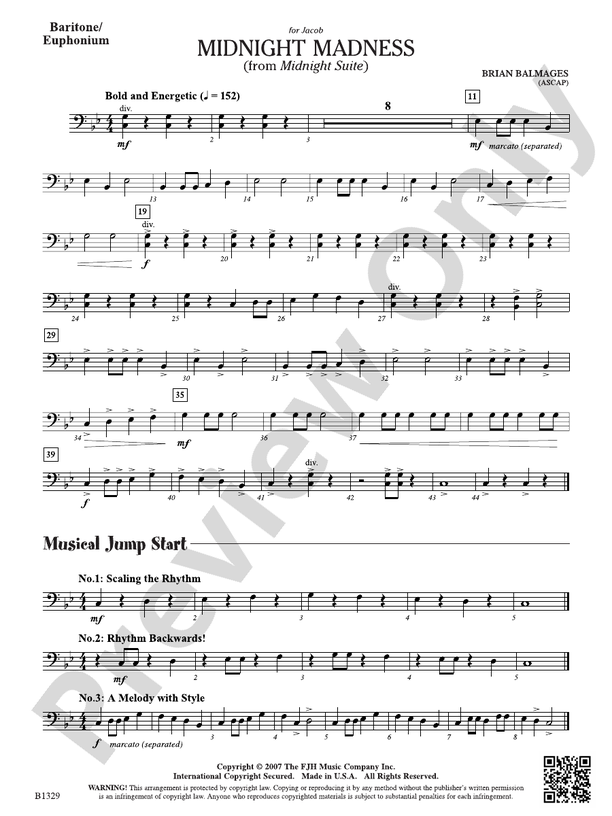 Midnight Madness (from Midnight Suite): Baritone/Euphonium: Baritone ...