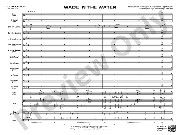 Wade in the Water: Jazz Ensemble Conductor Score & Parts - Digital ...