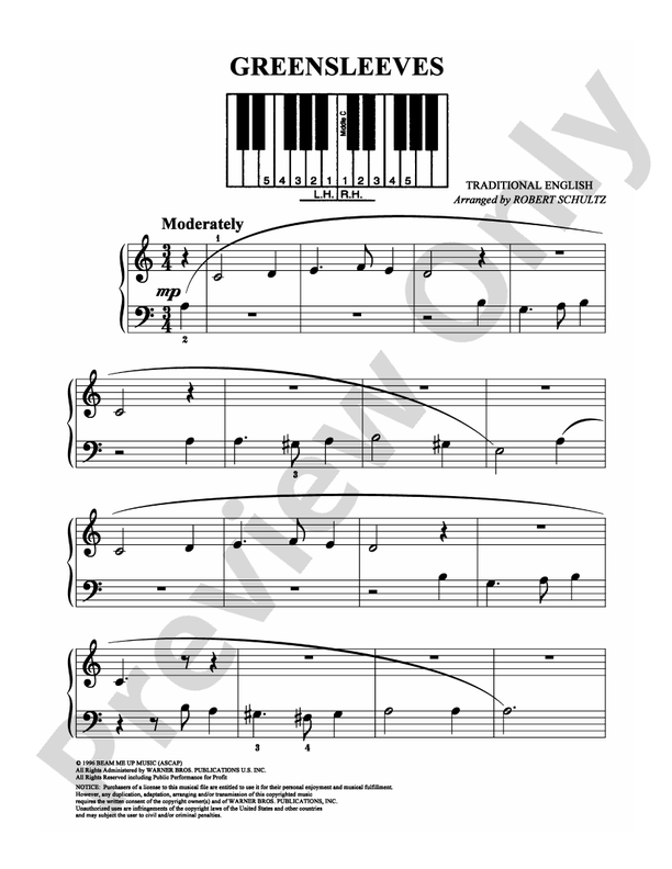 Greensleeves: Easy Piano: Traditional - Digital Sheet Music Download