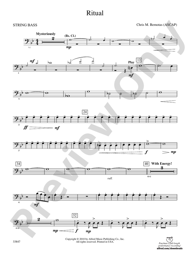 Ritual: (wp) String Bass: (wp) String Bass World Part - Digital Sheet Music Download