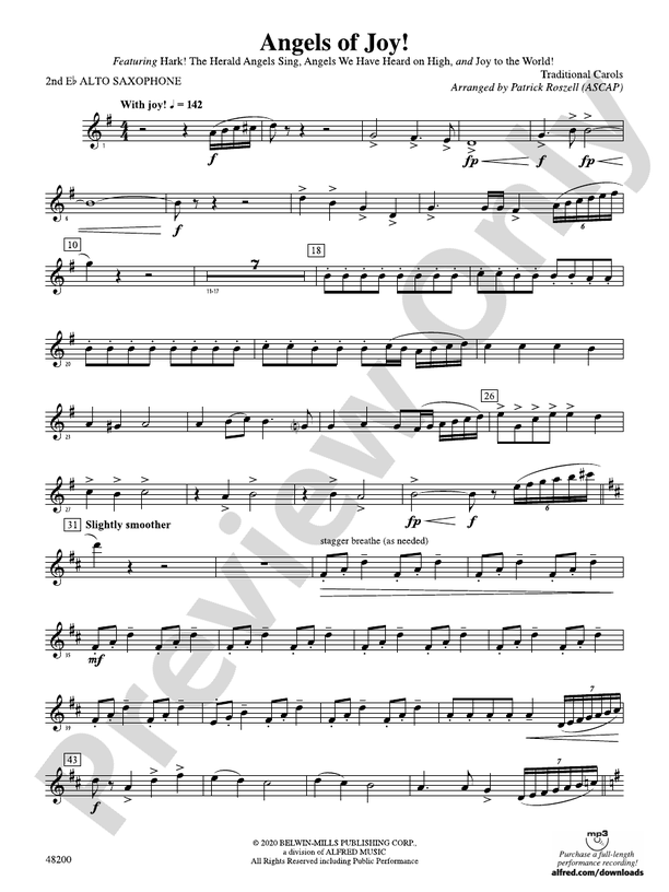 Angels of Joy!: 2nd E-flat Alto Saxophone: 2nd E-flat Alto Saxophone ...