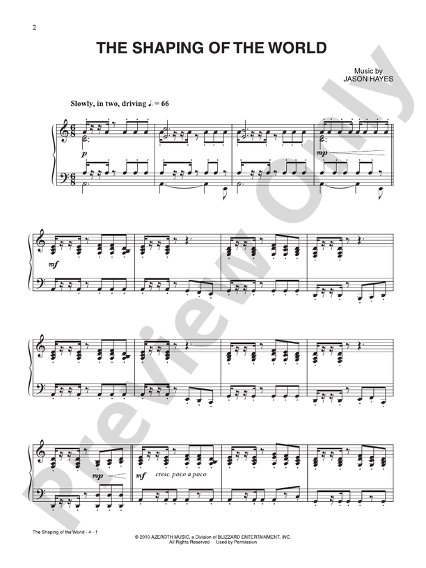 World Of Warcraft Invincible Piano Sheet Music Music World Of Warcraft