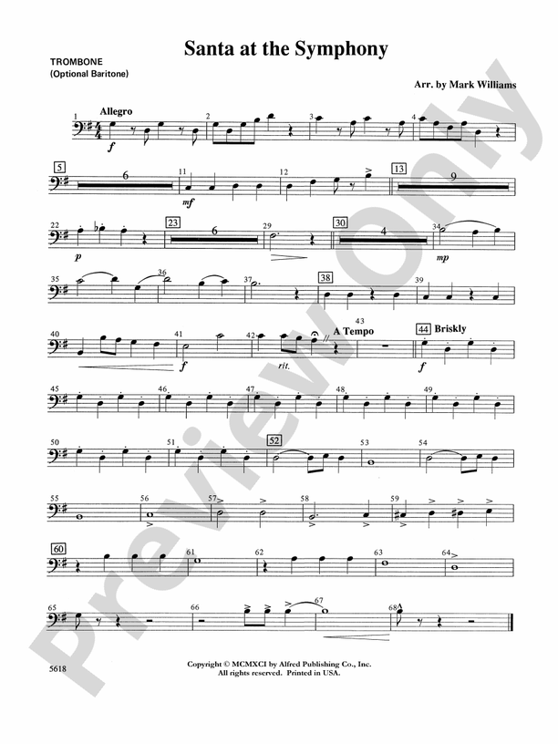 Santa at the Symphony (also playable by strings only): 1st Trombone ...