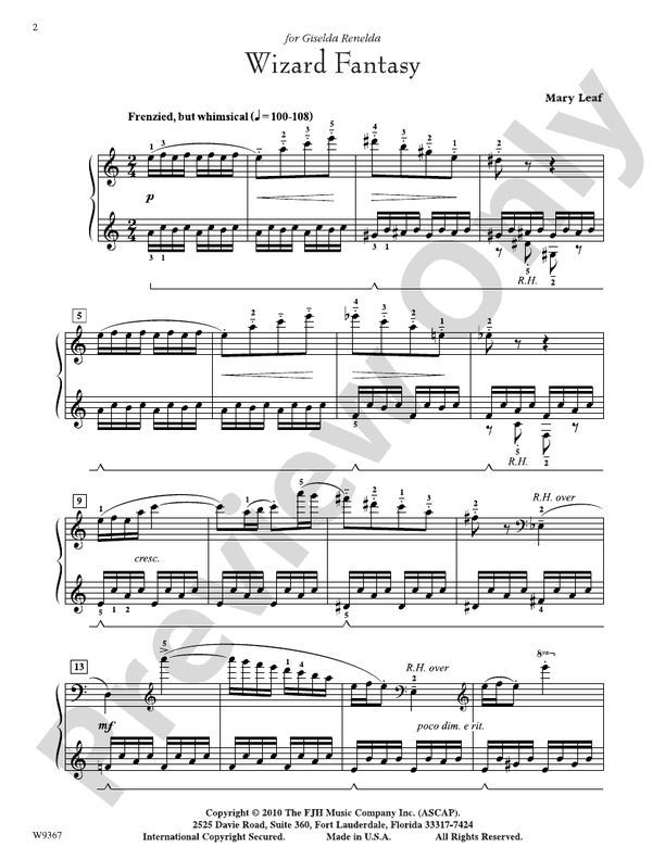 Wizard Fantasy: Piano: Mary Leaf - Digital Sheet Music Download