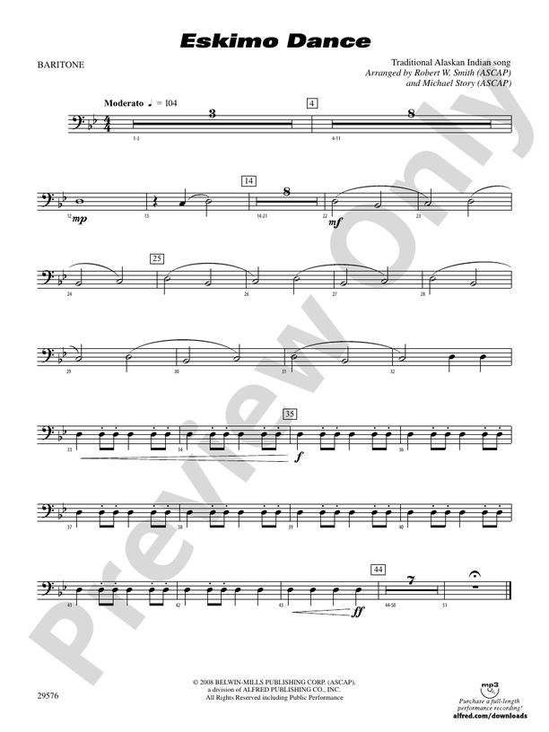 Eskimo Dance: Baritone B.C.: Baritone B.C. Part - Digital Sheet Music ...
