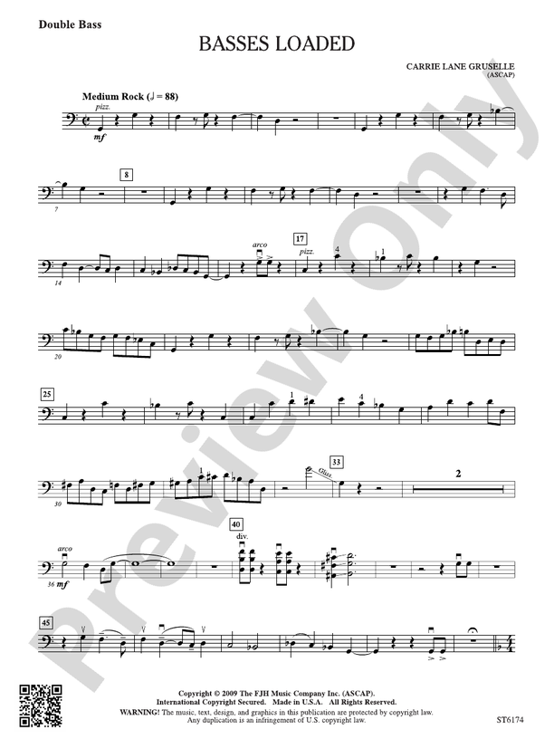 Basses Loaded: Double Bass: Double Bass Part: Carrie Lane Gruselle ...