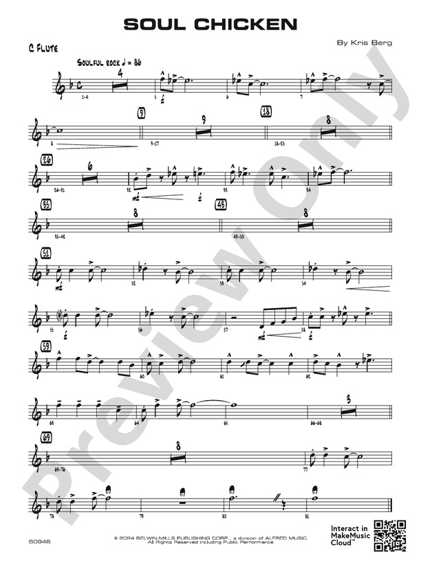 Soul Chicken: Flute: Flute Part - Digital Sheet Music Download