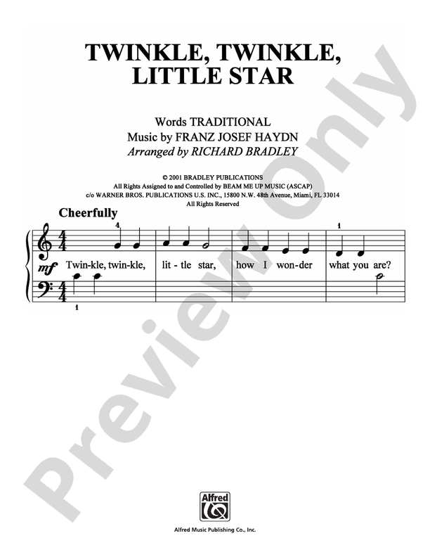 Twinkle, Twinkle, Little Star: Easy Piano: Franz Joseph Haydn - Digital ...