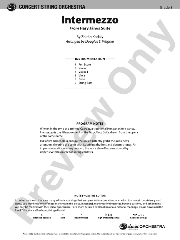 Intermezzo: Score: String Orchestra Score - Digital Sheet Music Download