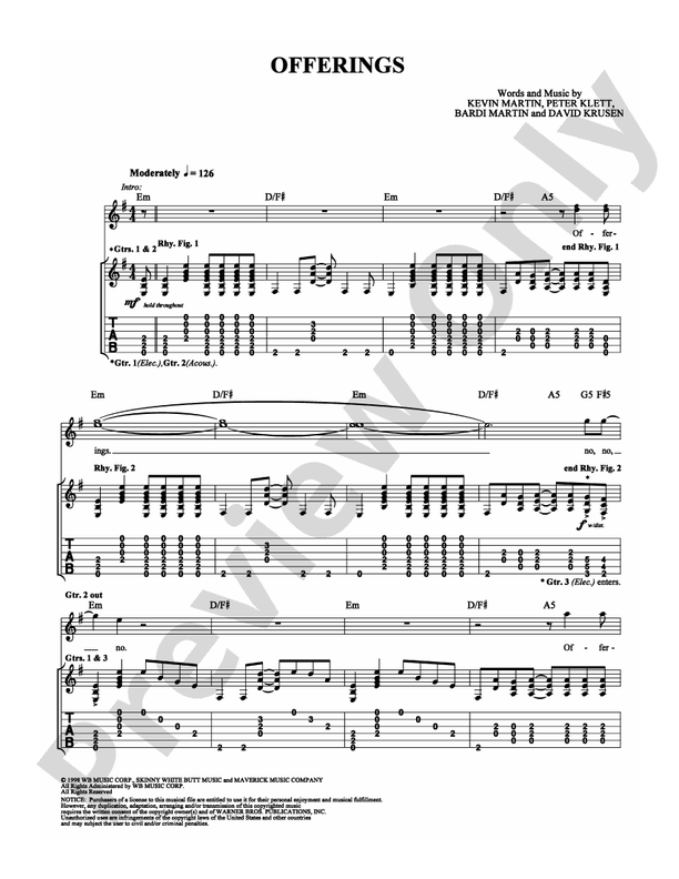 Offerings: Guitar TAB: Candlebox - Digital Sheet Music Download