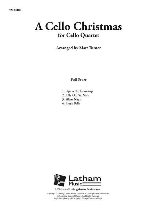 A Cello Christmas: Cello, Quartet Conductor Score: Matt Turner | Sheet ...