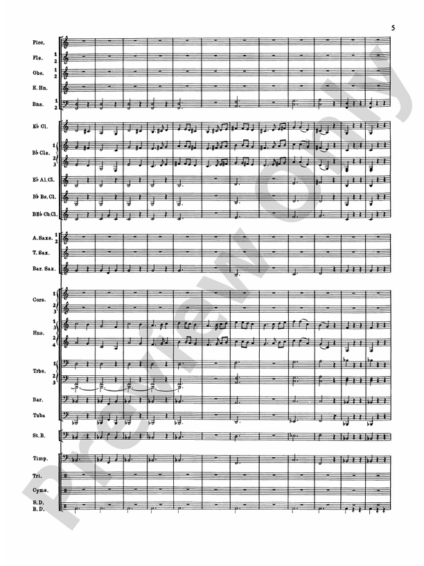 Symphonic Dance No. 2: Concert Band Conductor Score & Parts: Clifton Williams - Digital Sheet ...