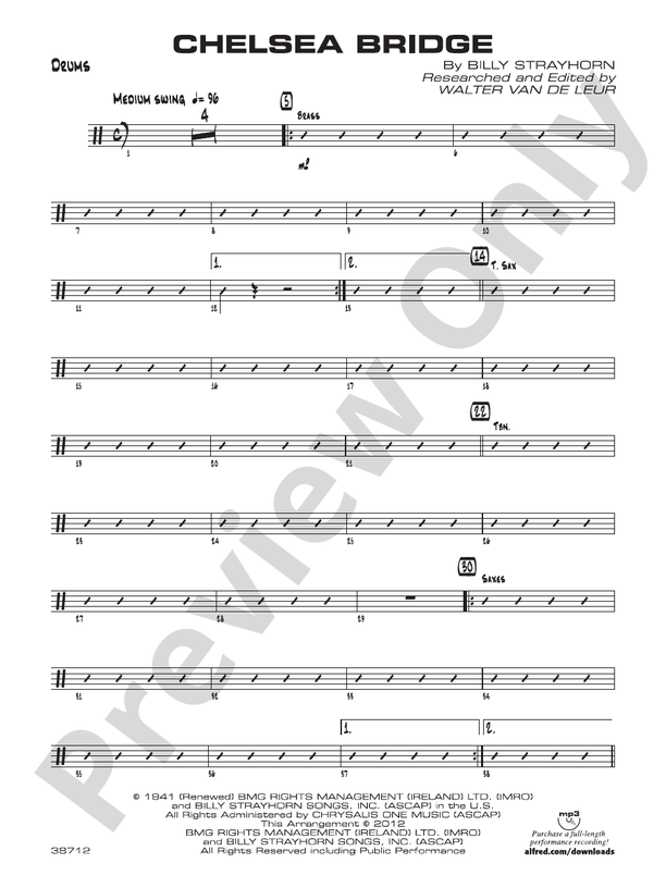 Chelsea Bridge: Drums: Drums Part - Digital Sheet Music Download