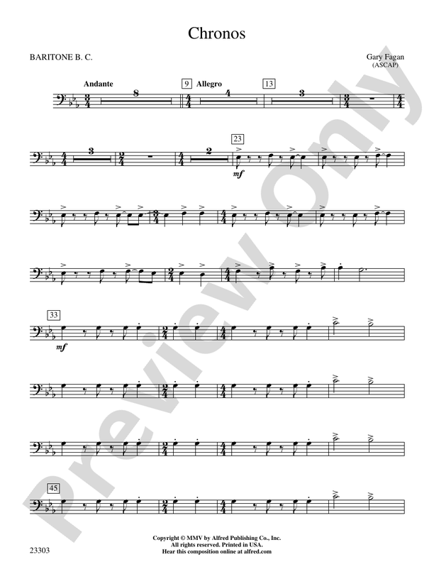Chronos: Baritone B.C.: Baritone B.C. Part - Digital Sheet Music Download
