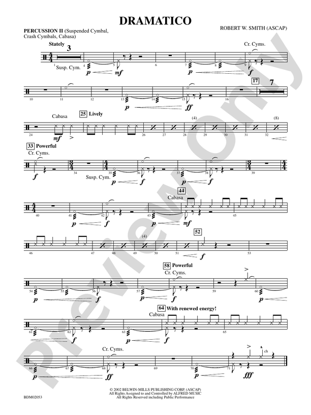 Dramatico: 2nd Percussion: 2nd Percussion Part - Digital Sheet Music ...