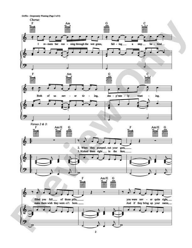 Desperately Wanting: Piano/Vocal/Chords: Better Than Ezra - Digital ...