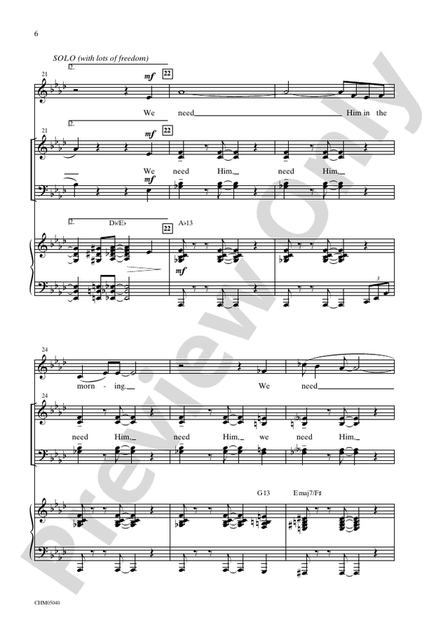 If We Ever Needed the Lord Before (We Sure Do Need Him Now): SATB ...