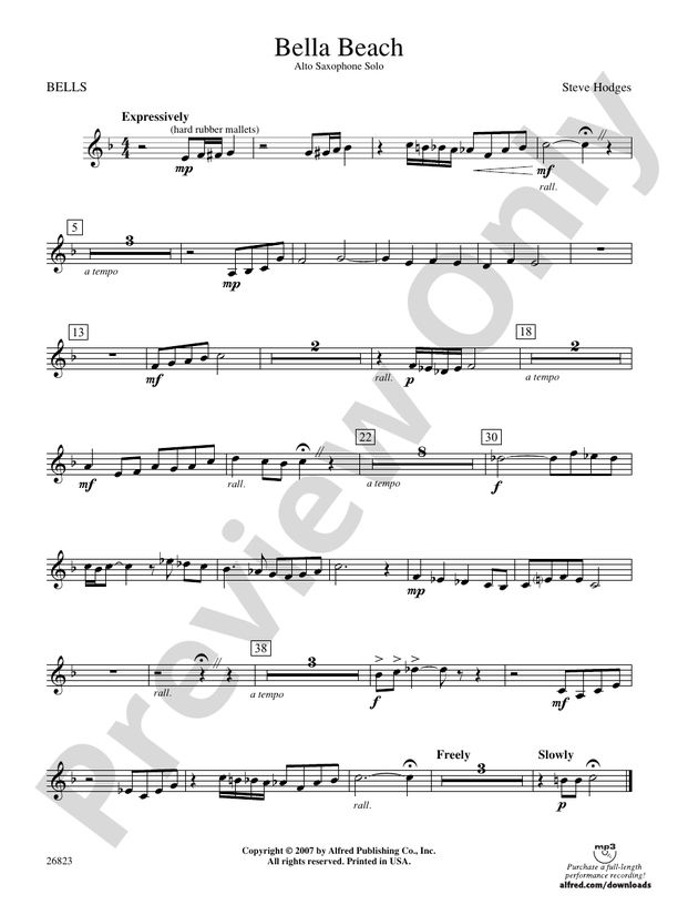 Bella Beach: Bells: Bells Part - Digital Sheet Music Download