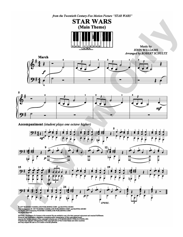 Star Wars (Main Theme): Easy Piano: John Williams - Digital Sheet Music ...