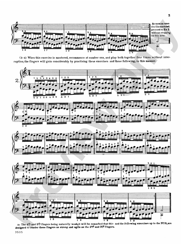 Hanon: The Virtuoso Pianist (Volume I): No. 2 Part - Digital Sheet Music Download