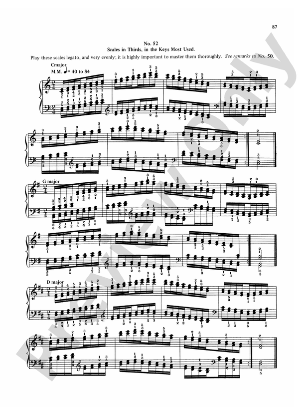 Hanon: The Virtuoso Pianist (Complete): No. 52 Part - Digital Sheet Music Download